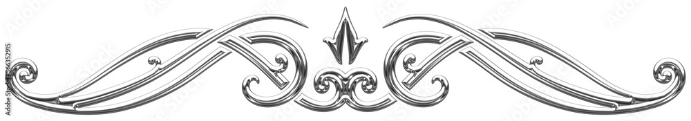 Art Deco silver text divider. Art Deco style vector illustration with ...