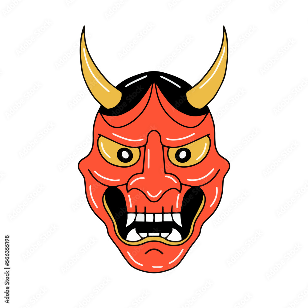 Traditional japanese culture mask hannya devil kabuki theater demon ...