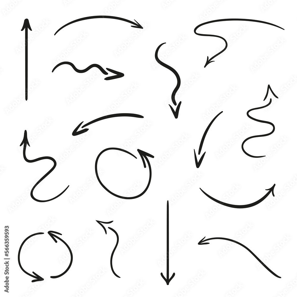 Infographic elements on isolated white background. Hand drawn simple ...