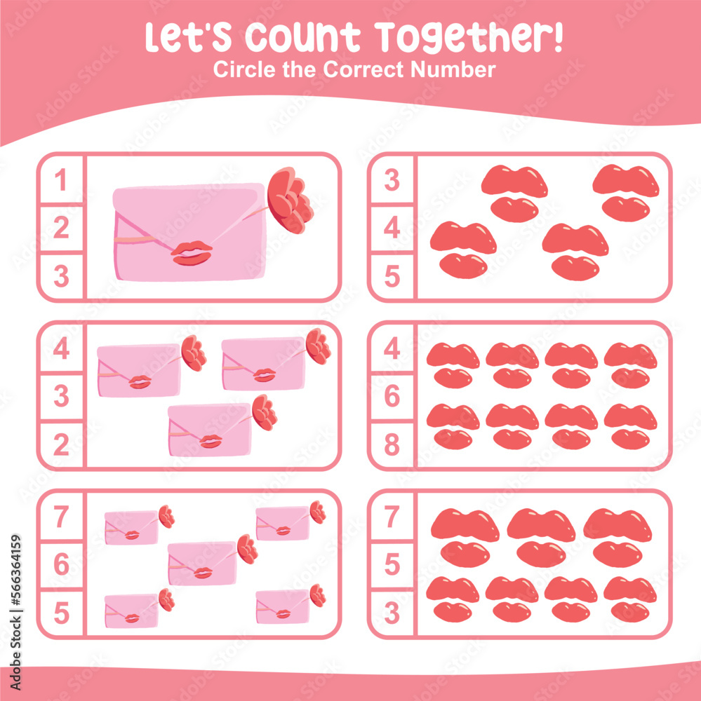 Let’s count together worksheet. Educational printable math worksheet ...