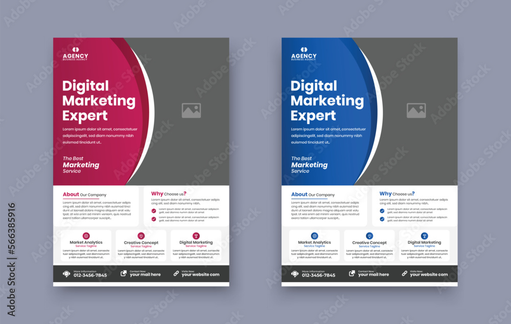 flyer, corporate multipurpose minimal official business advertising ...