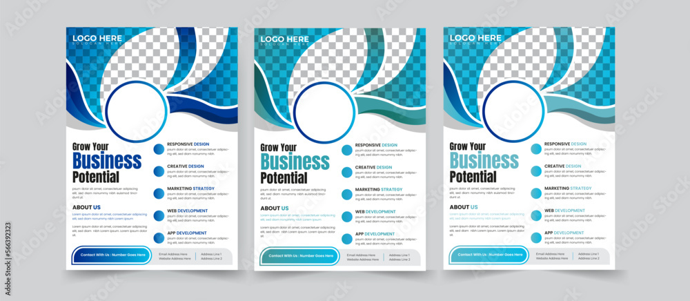 Modern flyer design for advertising promotion and growth company ...