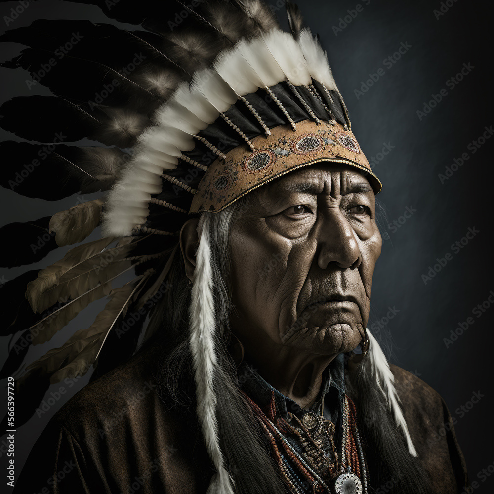 Red Indian Chief Stock Illustration | Adobe Stock