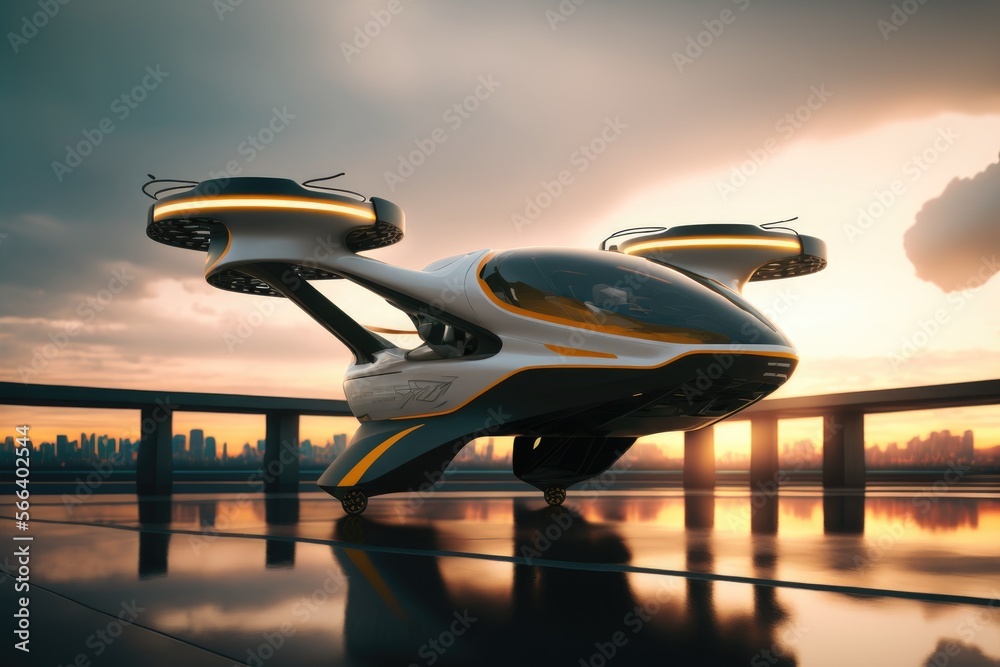Future of urban air mobility, city air taxi, UAM urban air mobility ...
