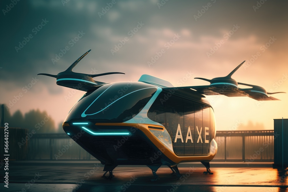 Future of urban air mobility, city air taxi, UAM urban air mobility ...