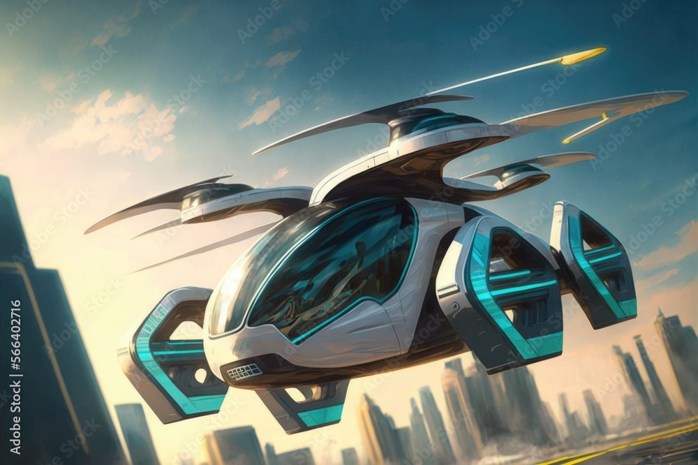Future of urban air mobility, city air taxi, UAM urban air mobility ...