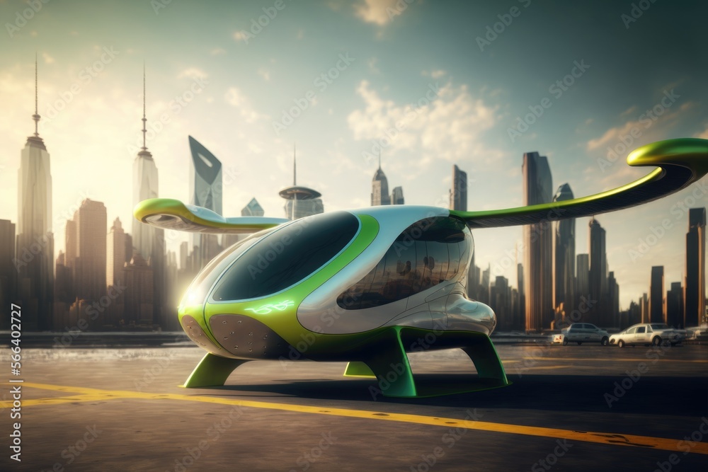 Future of urban air mobility, city air taxi, UAM urban air mobility ...