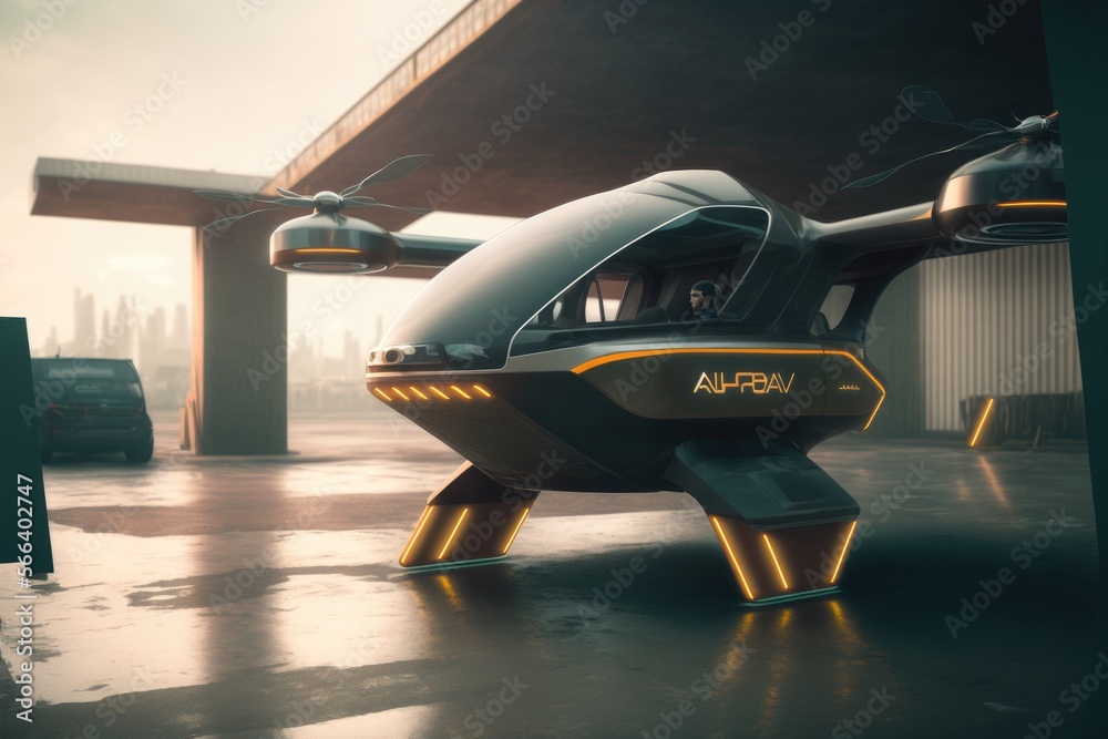 Future of urban air mobility, city air taxi, UAM urban air mobility ...