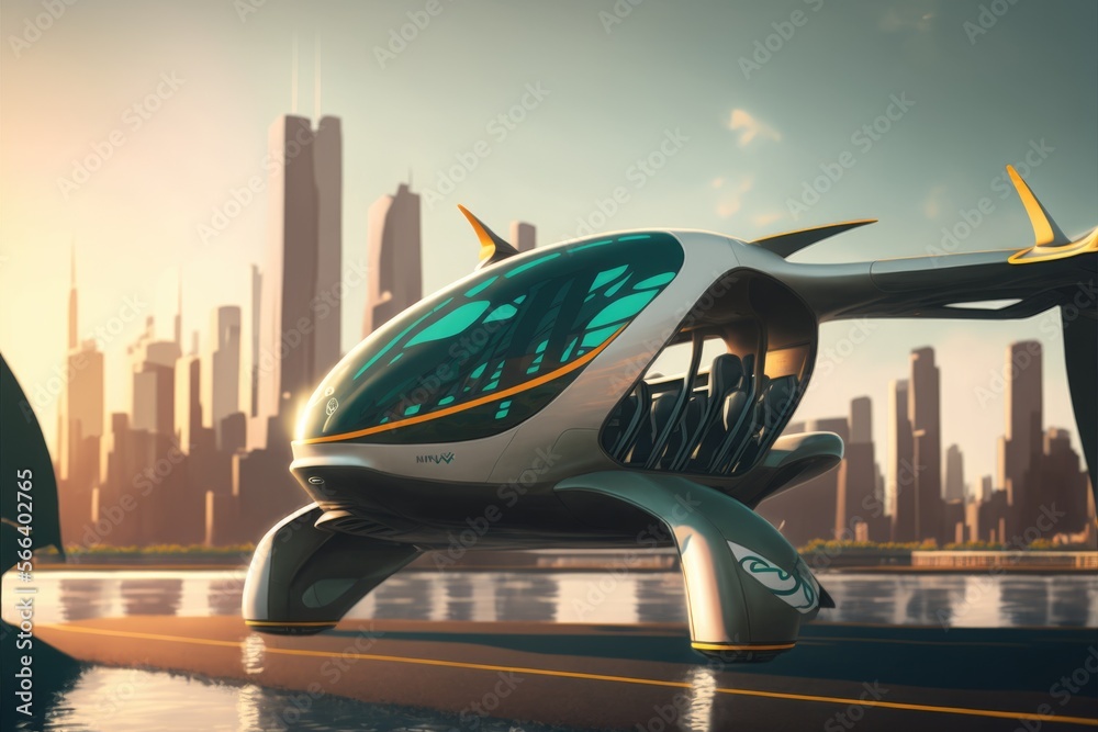 Future of urban air mobility, city air taxi, UAM urban air mobility ...