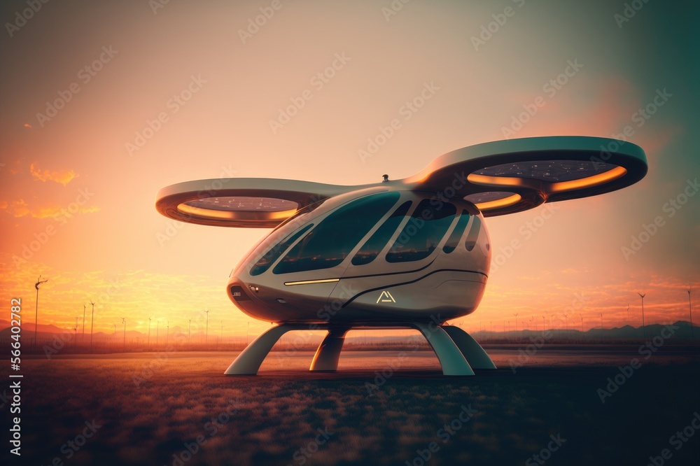 Future of urban air mobility, city air taxi, UAM urban air mobility ...