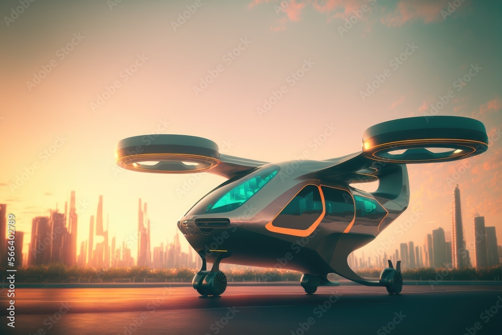 Future of urban air mobility, city air taxi, UAM urban air mobility ...