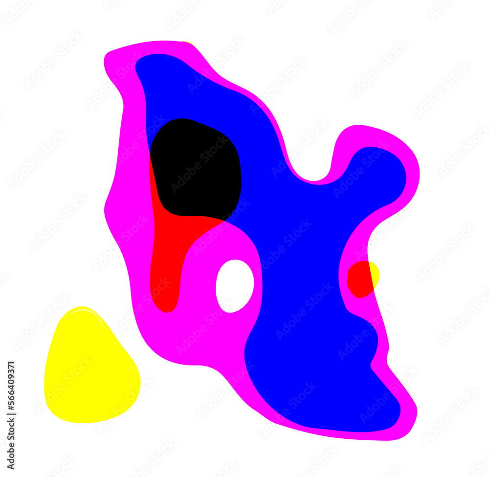 Abstract bold colors overlapping shapes Stock Illustration | Adobe Stock