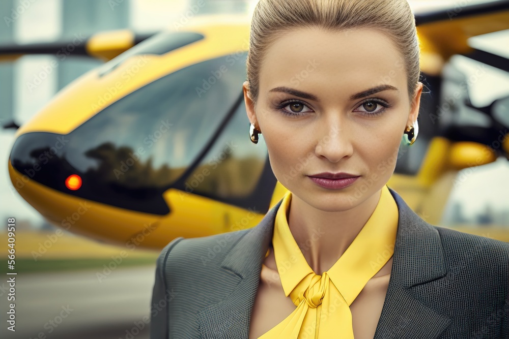 Beautiful Flight attendant,Future of urban air mobility, city air taxi ...