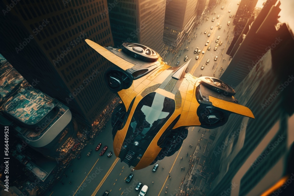 Future of urban air mobility, city air taxi, UAM urban air mobility ...