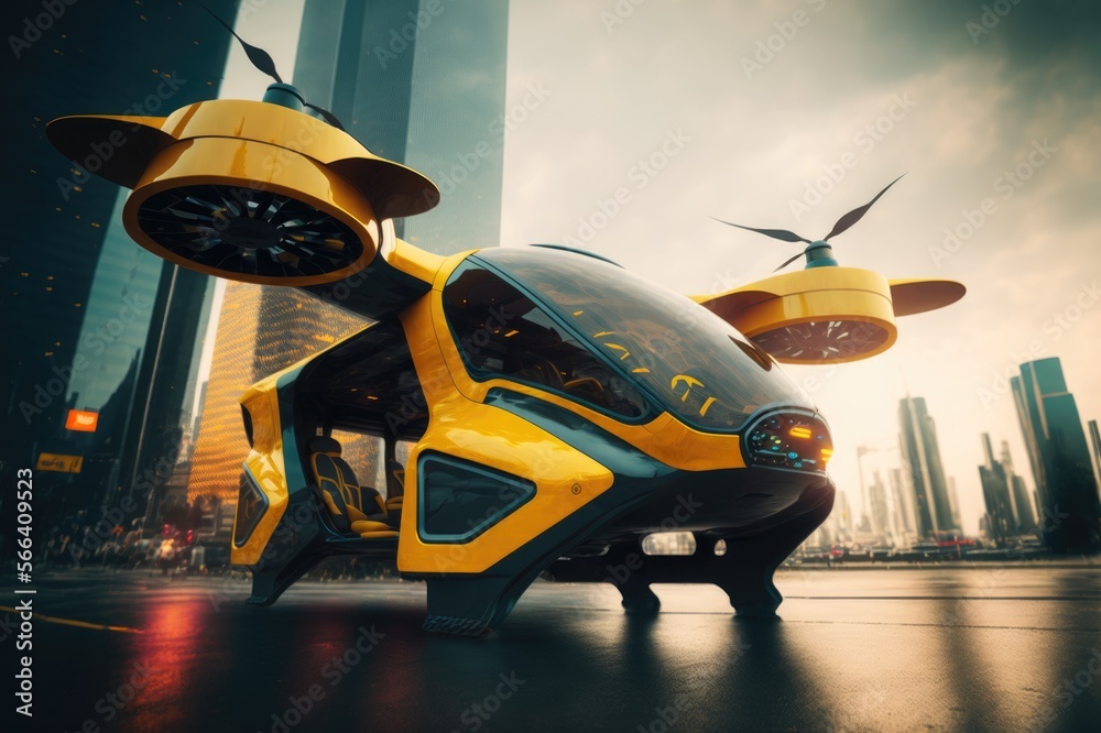 Future of urban air mobility, city air taxi, UAM urban air mobility ...