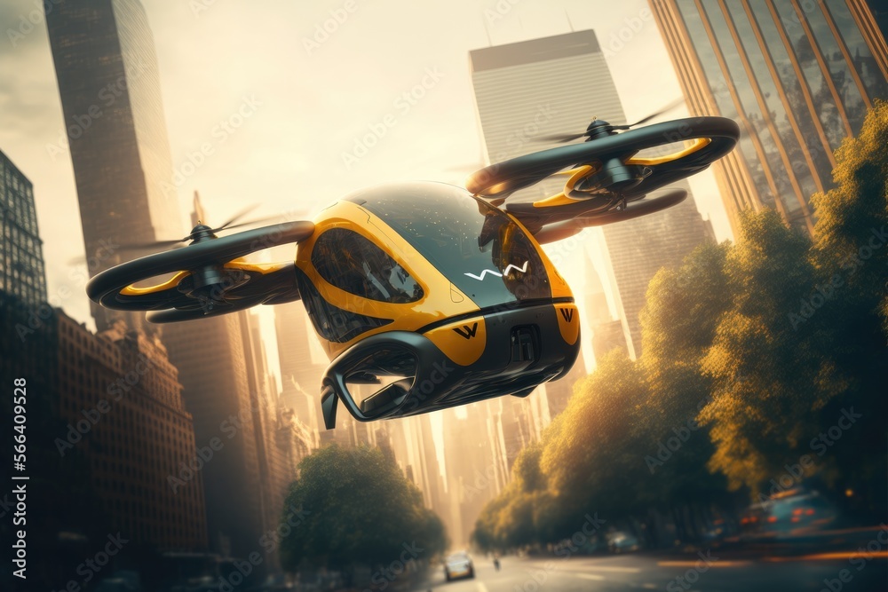 Future of urban air mobility, city air taxi, UAM urban air mobility ...