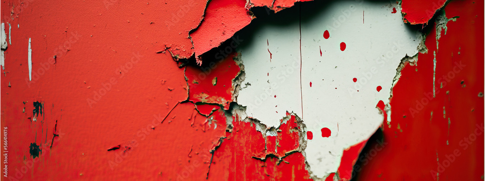 Red peeling paint surface texture Surface finish flaking weathered due to age. Red aged paint ...
