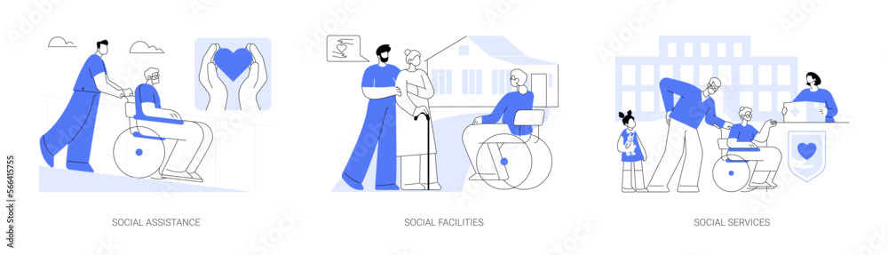 Social work abstract concept vector illustrations. Stock Vector | Adobe ...