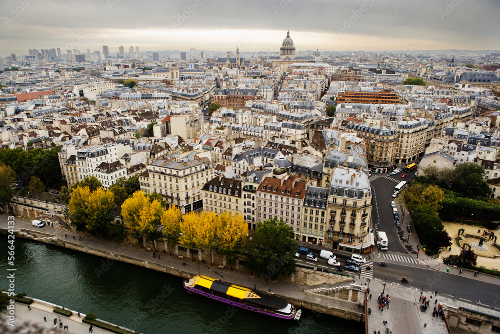 Elevated view of the Paris cityscape. Stock Photo | Adobe Stock