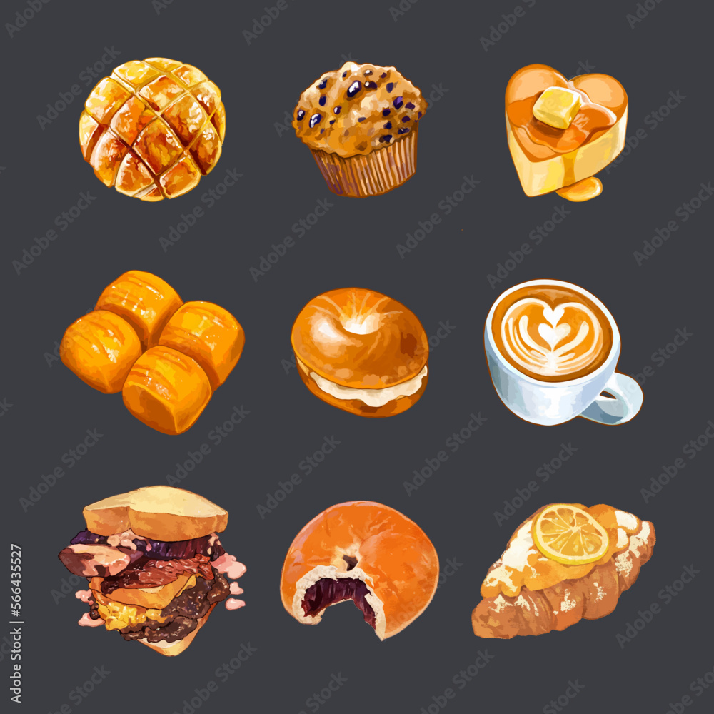 Traditional french morning breakfast. Croissant, cup of coffee, coffee ...