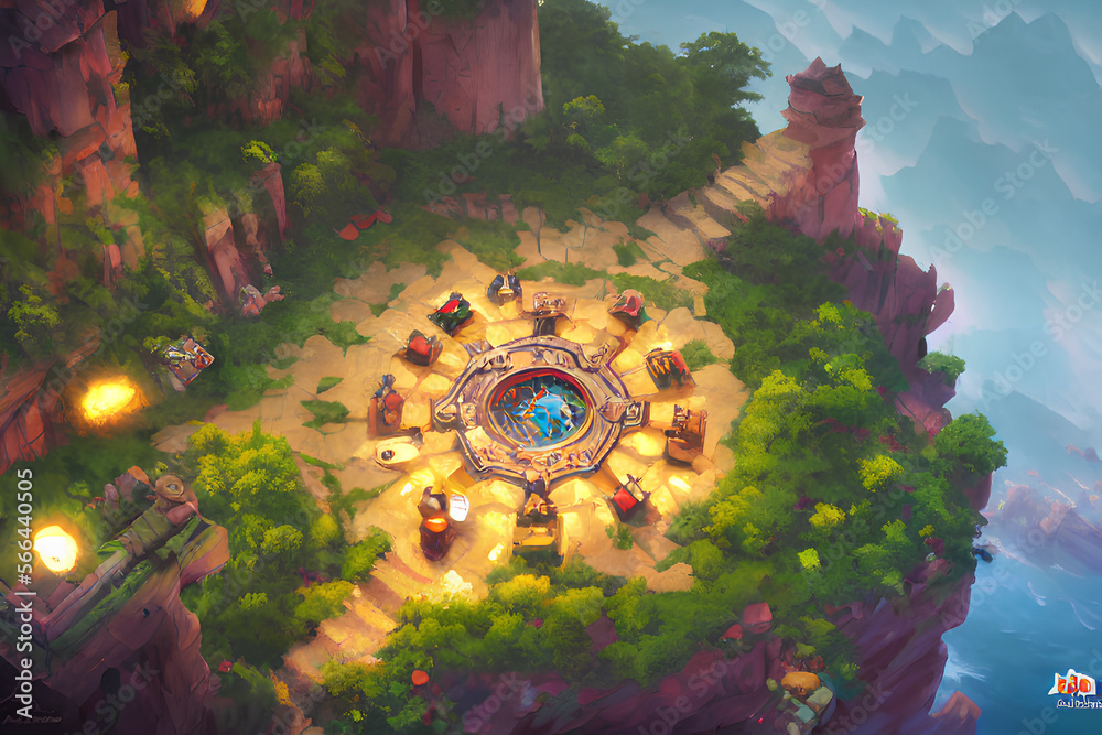 Fantasy Map Scenery (Mobile Games Style)- Background for Level Design ...