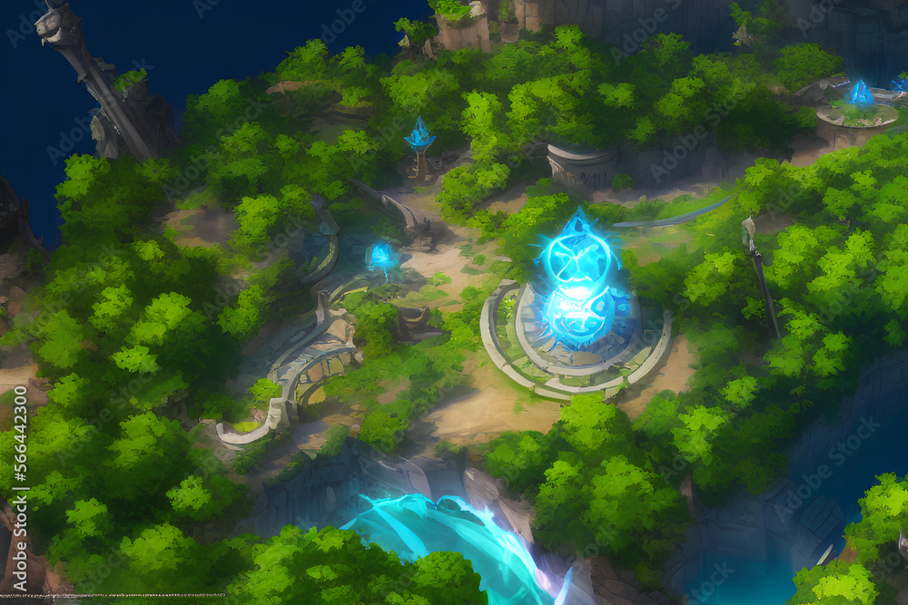 Fantasy Map Scenery (Mobile Games Style)- Background for Level Design ...