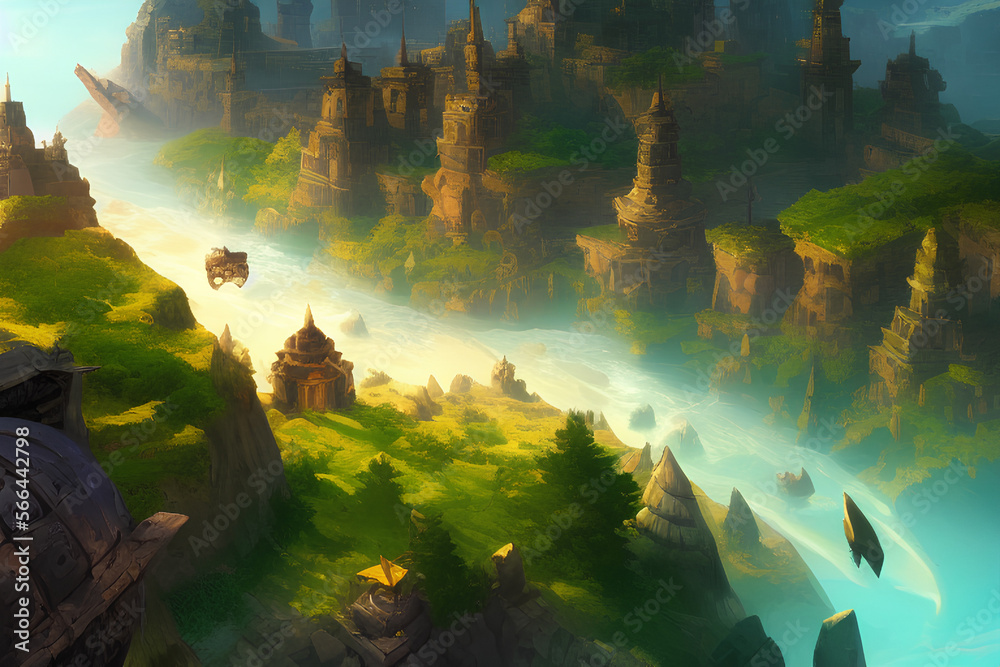 Fantasy Map Scenery (Mobile Games Style)- Background for Level Design ...
