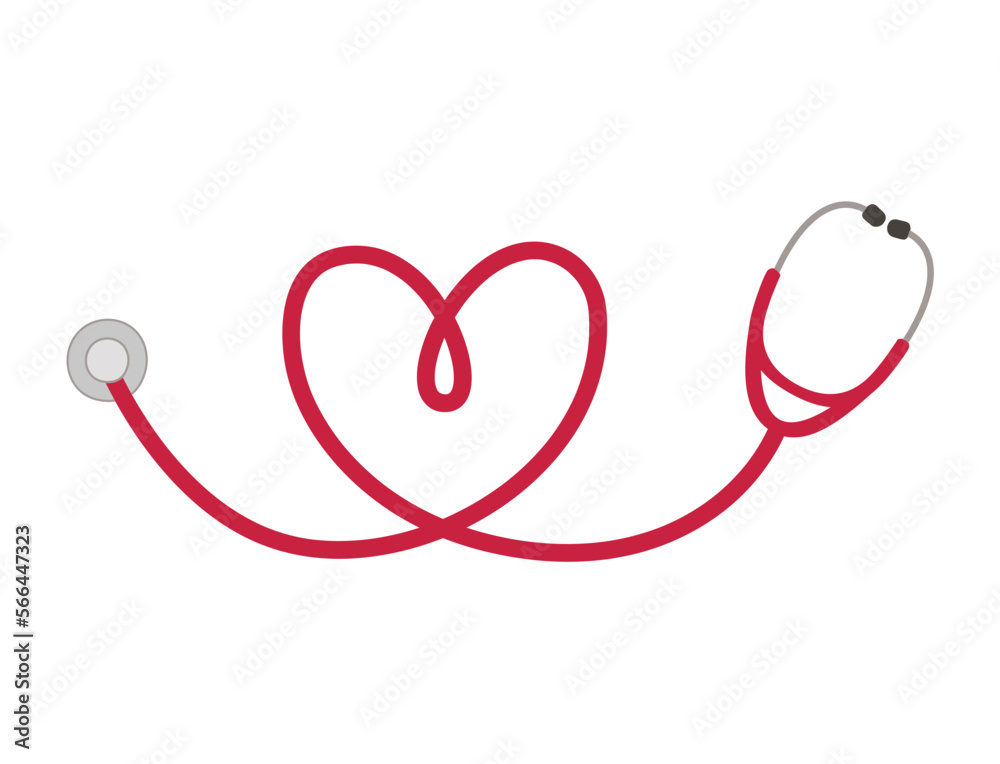 red stethoscope design Stock Vector | Adobe Stock