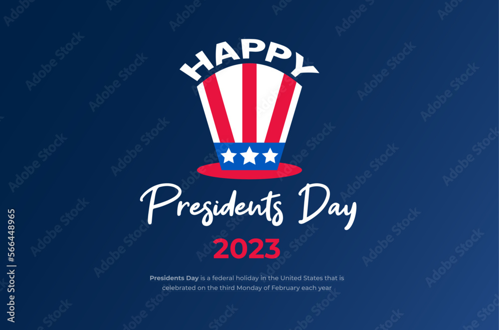 Happy Presidents Day 2023 Invitation Card Design or Social Media Post ...