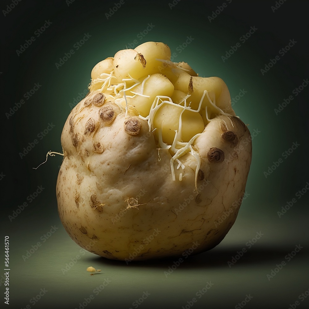 Radioactive Potato - AI Generated Illustration Stock Illustration ...