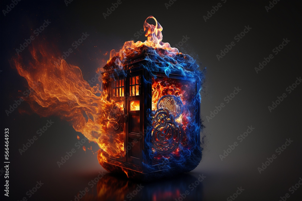 TARDIS time maschine, from the famous British sci-fi named Doctor Who ...