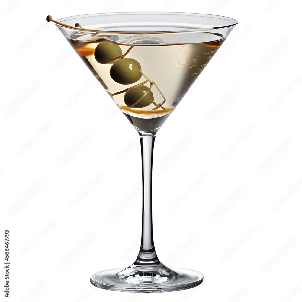 martini on a transparent background, png file Stock Illustration ...