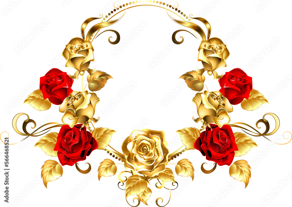 Transparent Oval Banner with Roses Stock Illustration | Adobe Stock