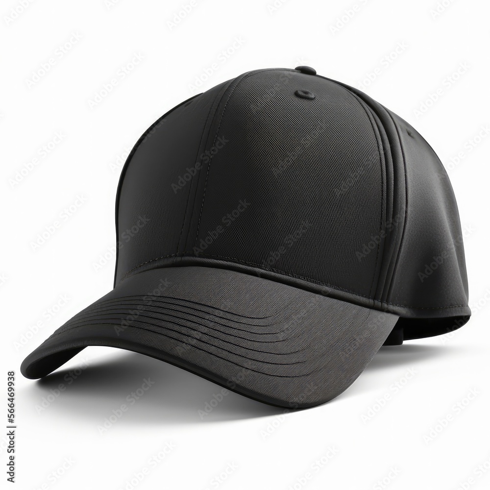 Product photo of a black ball cap, isolated on a white background, AI ...