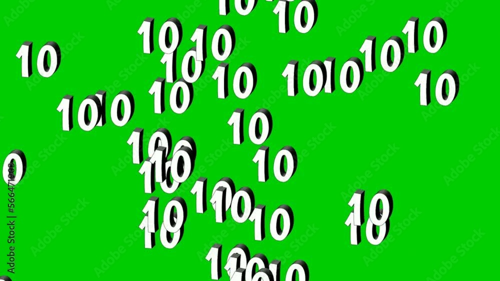 Animation Number ten 10 cartoon flaying moving up on green screen.4k ...