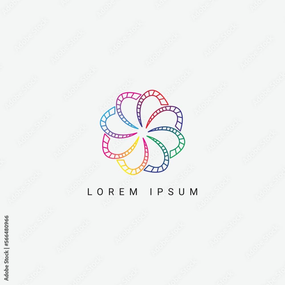 Rainbow colors logo Charity logo design Teamwork illustration symbol ...