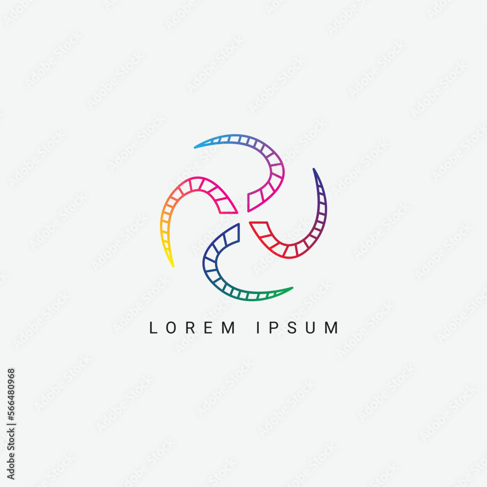 Rainbow colors logo Charity logo design Teamwork illustration symbol ...