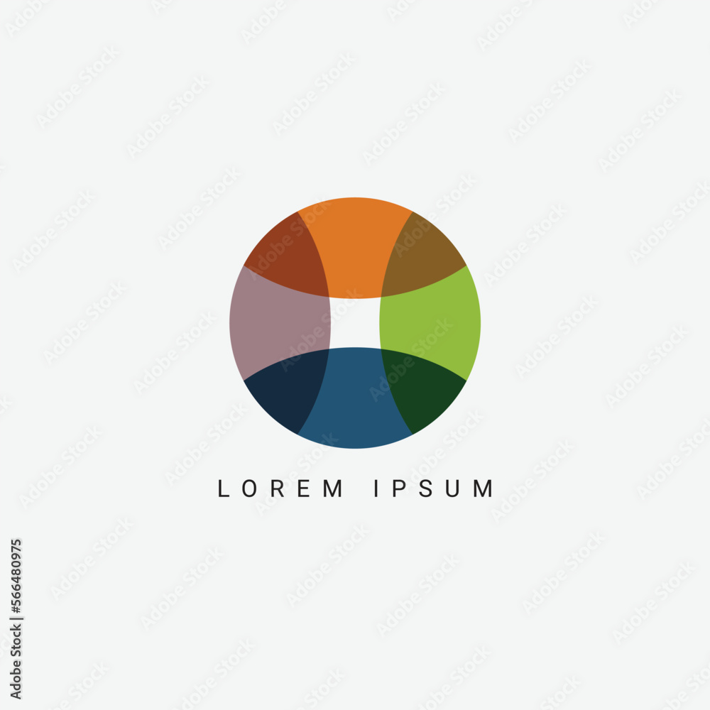 Vector illustration of a circle shaped logo for your company Stock ...