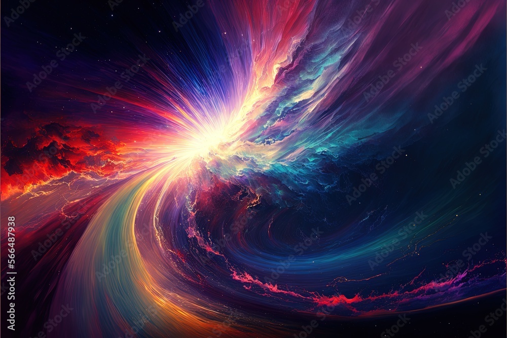 Space nebula panorama, equirectangular projection, environment map ...