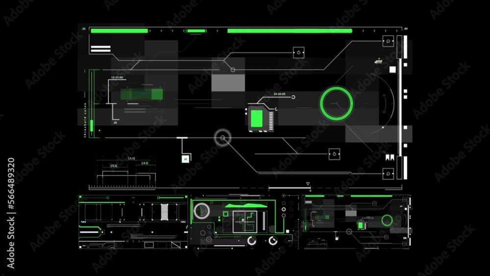 HUD elements.SciFi data User Interface.Digital infographic elements.2D ...