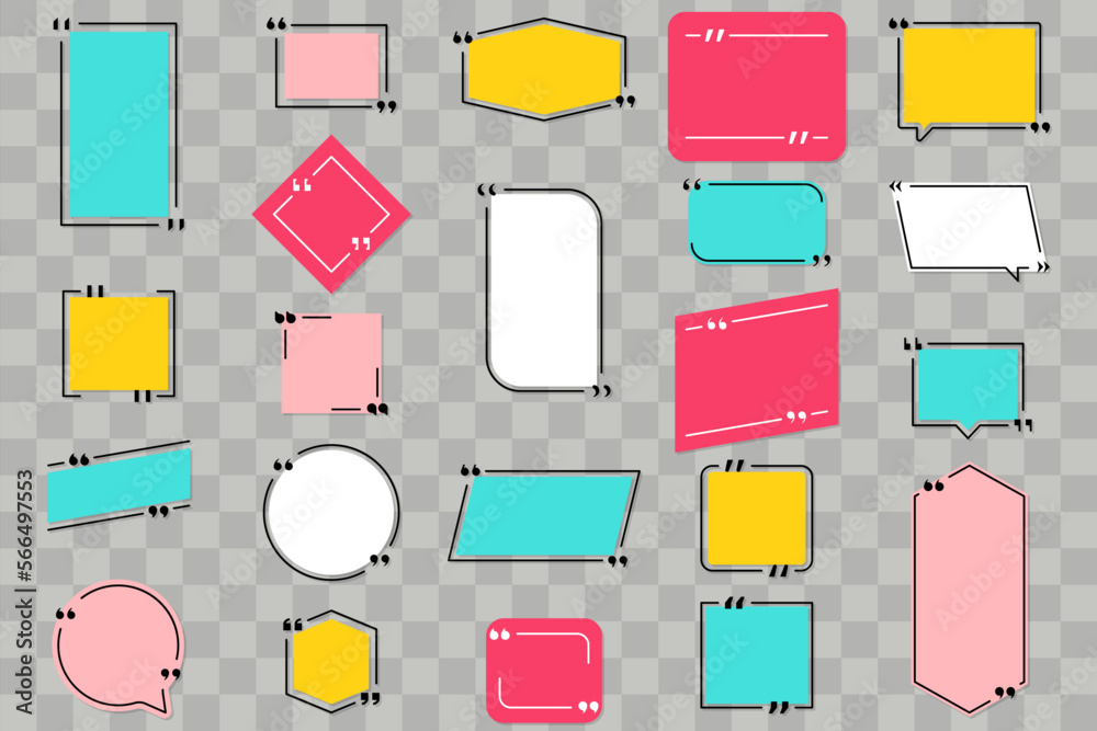 Quote Box Frame. Blank frame for citation. Citation memo or text box ...