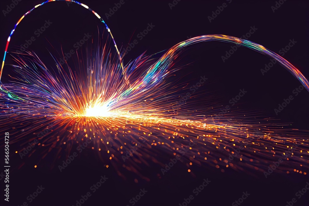 Fusion of Fiber Optics Cable Internet signal splicing and wire ...