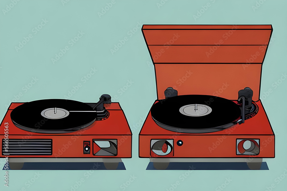 vinyl record. Vinyl player. old vinyl records. turntable with record ...