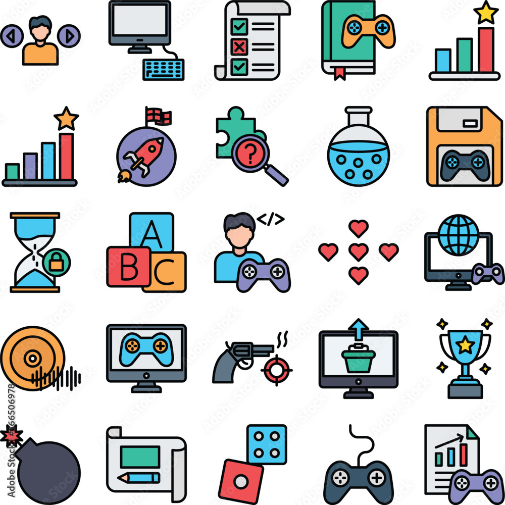 Game Production icons, Game Production icons collection, Game ...
