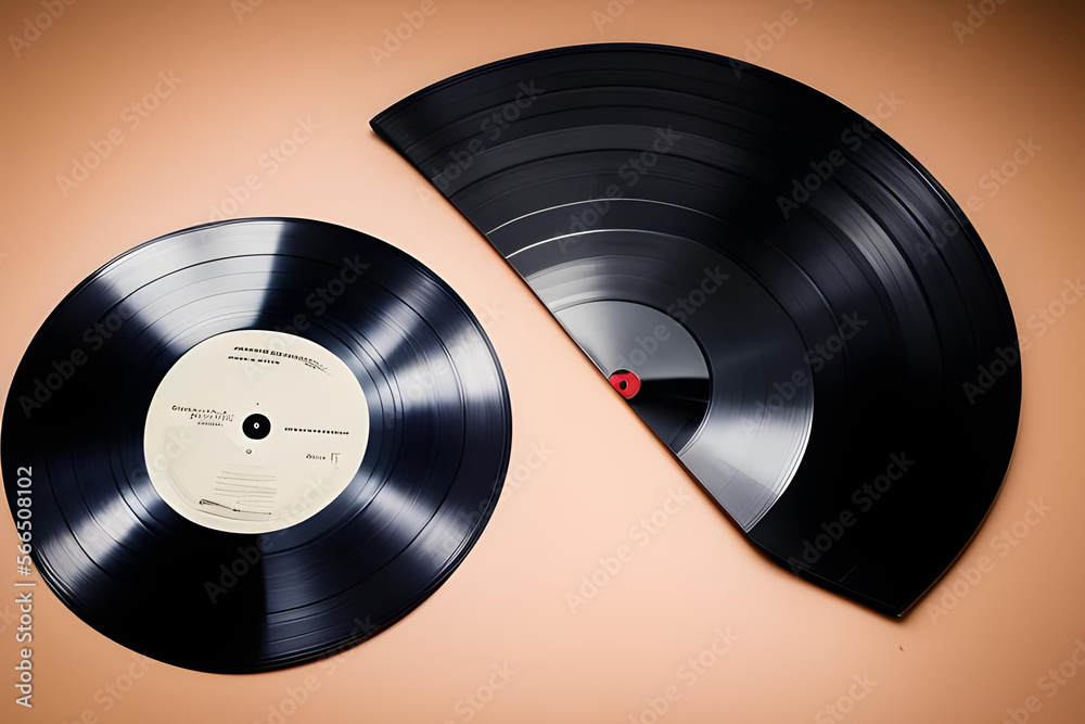 broken record. broken vinyl. broken vinyl record. pvc. record player ...