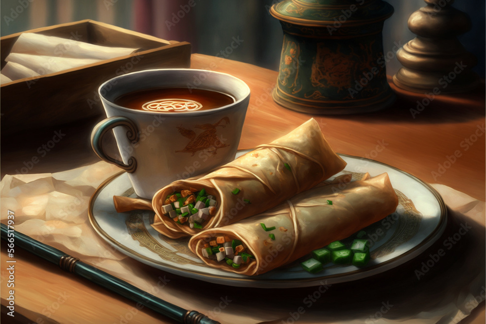 Lumpia Stock Illustration | Adobe Stock