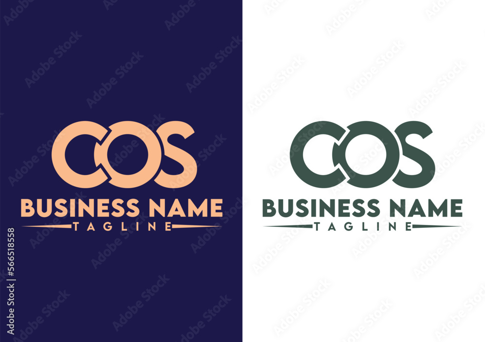 Vetor de Letter COS logo design vector template, COS logo do Stock ...