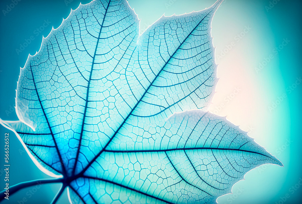 Leaf structure, leaf background with veins and cells, translucent with ...