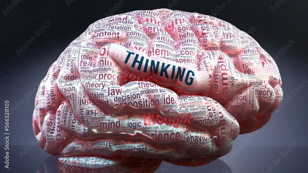 Thinking in human brain, hundreds of crucial terms related to Thinking ...