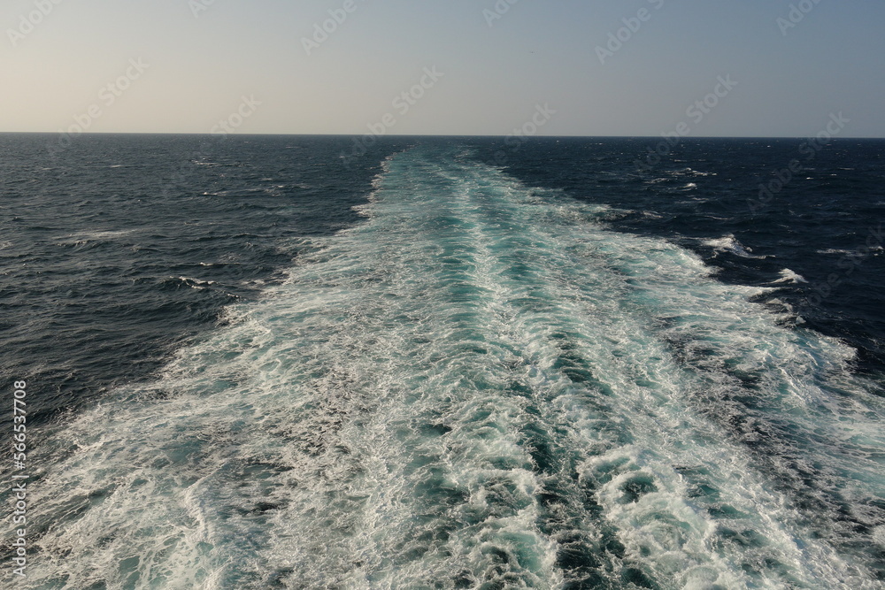 White water stripes in the ocean . Photographed from backboard ...